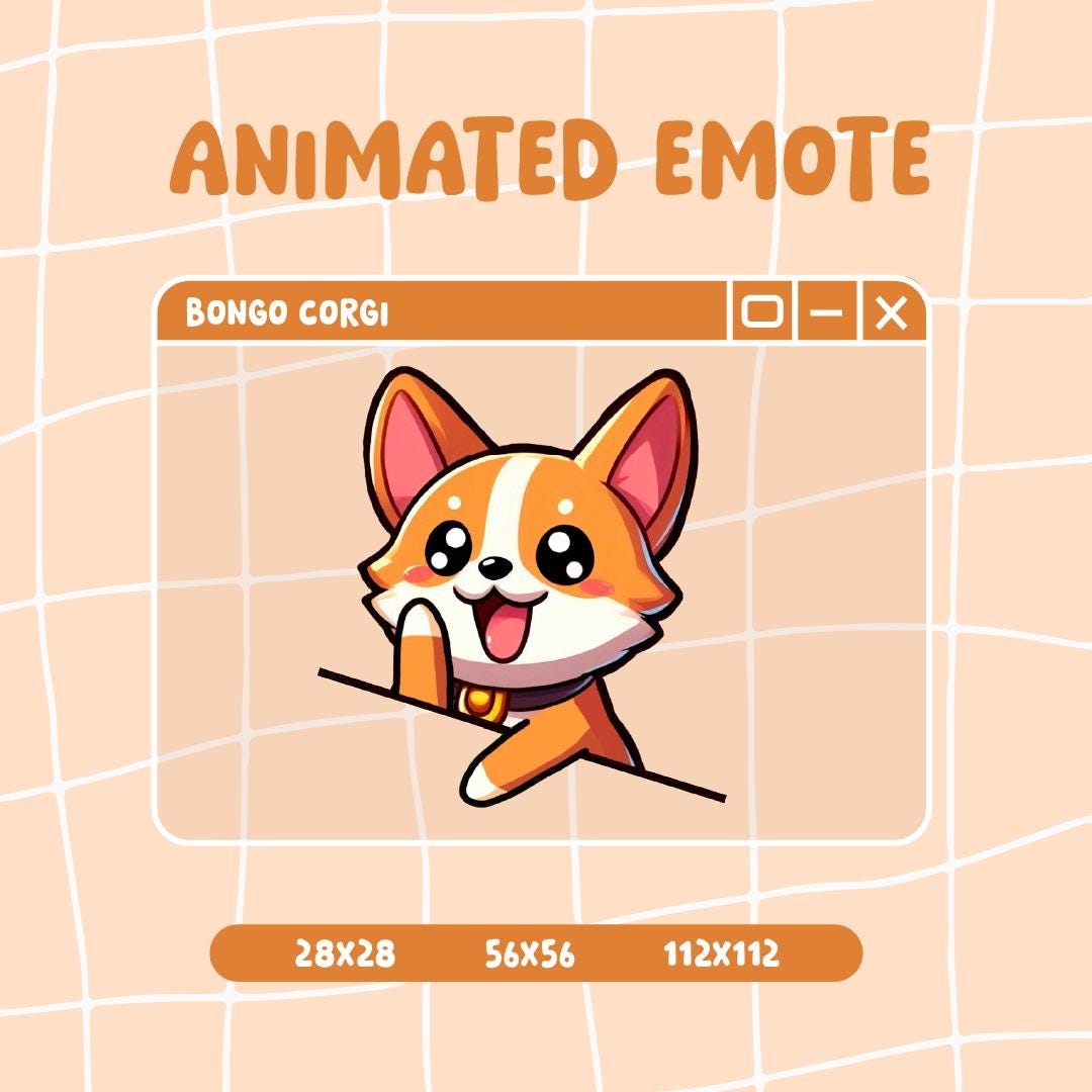 Cute Corgi Animated Emote / Twitch Emote / Bongo Dog / Tapping Table - Etsy