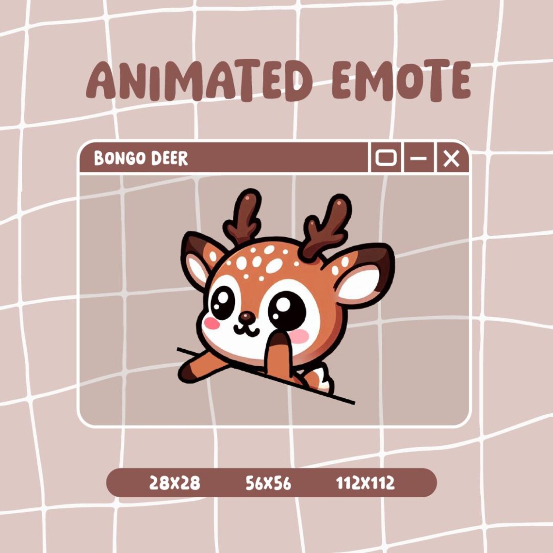 Cute Deer Animated Emote / Twitch Emote / Bongo Emote / Tapping Table ...