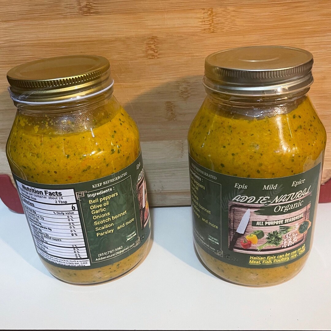 32oz Glass Jar Haitian Organic Spiceepis Seasoningorganic Meat ...