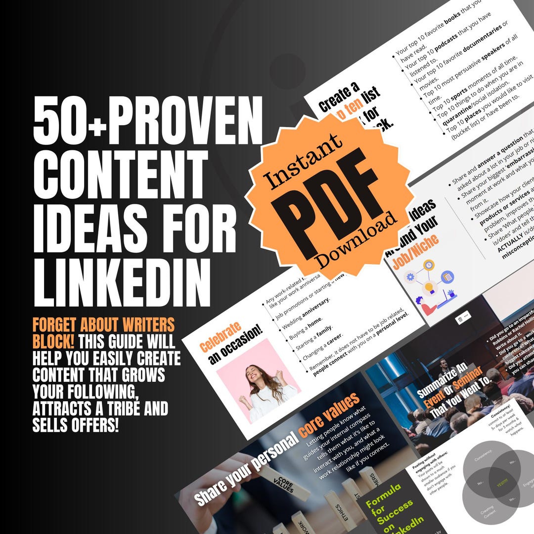 50 Proven Linkedin Post & Content Marketing Ideas! Grow Your Following ...