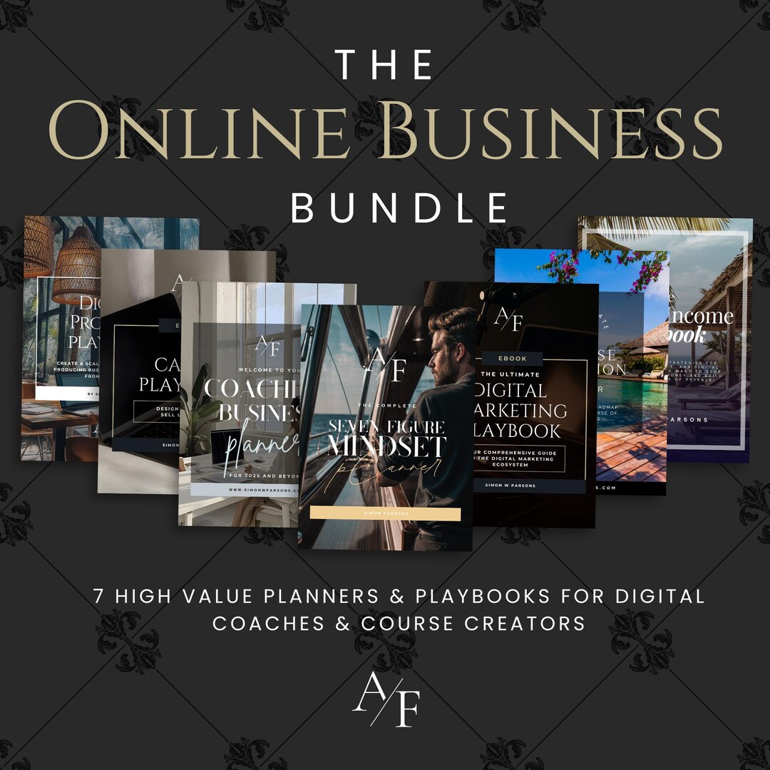Online Business Bundle - 7 Digital Playbooks & Planners for Coaches ...