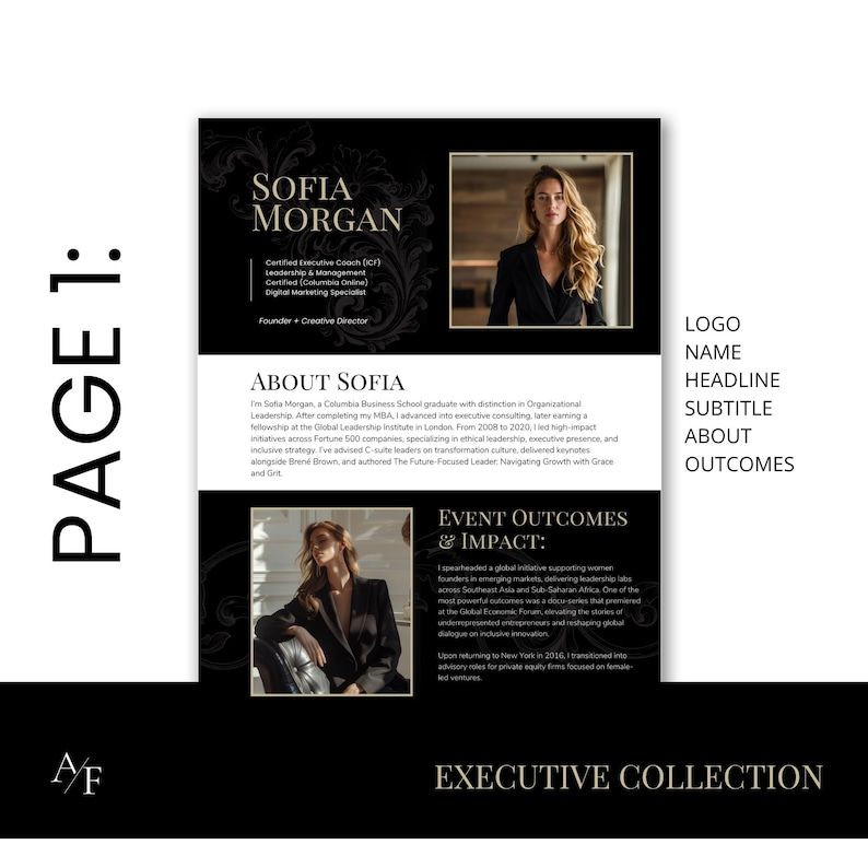 Executive Speaker Media Kit Canva Template: Podcast Guest Press Kit (3 ...