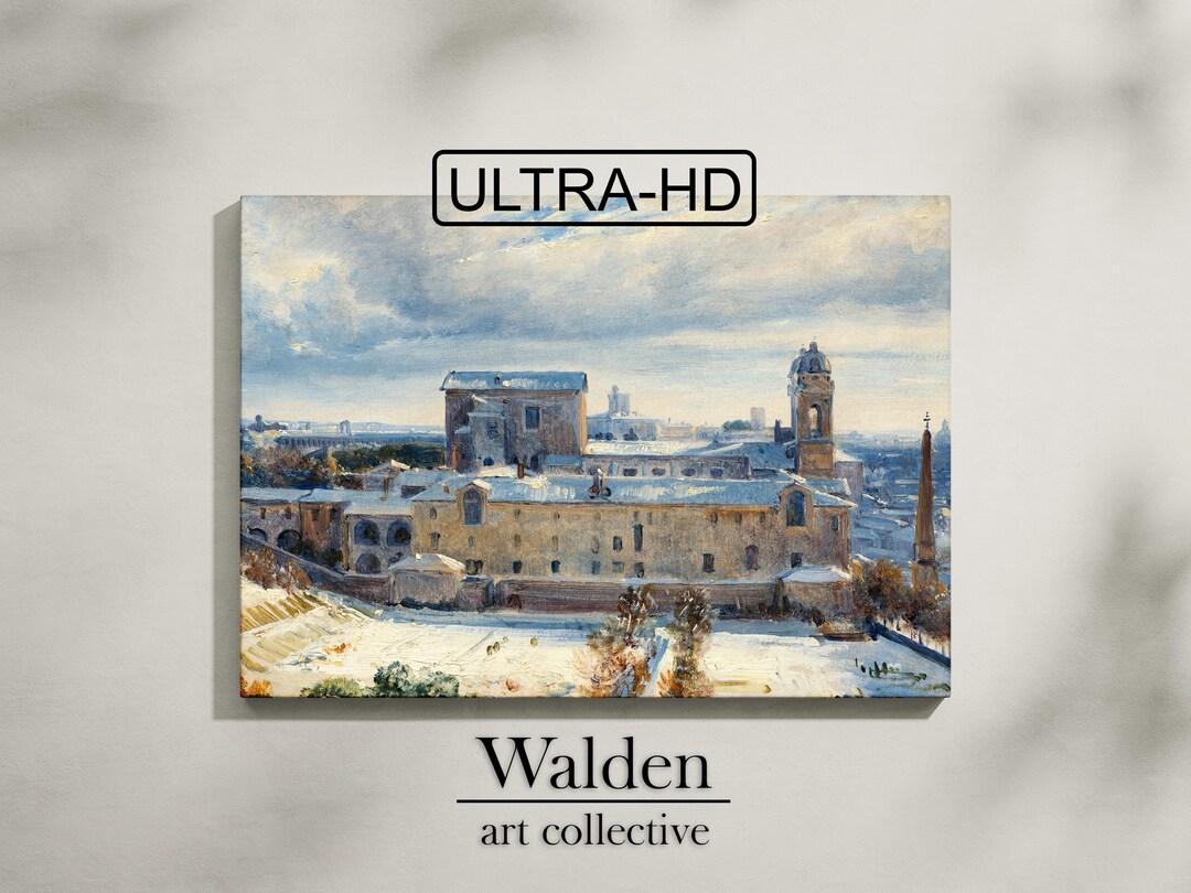 Winter City | DOWNLOADABLE PRINTABLE Wall Art | Santa Trinità Dei Monti ...