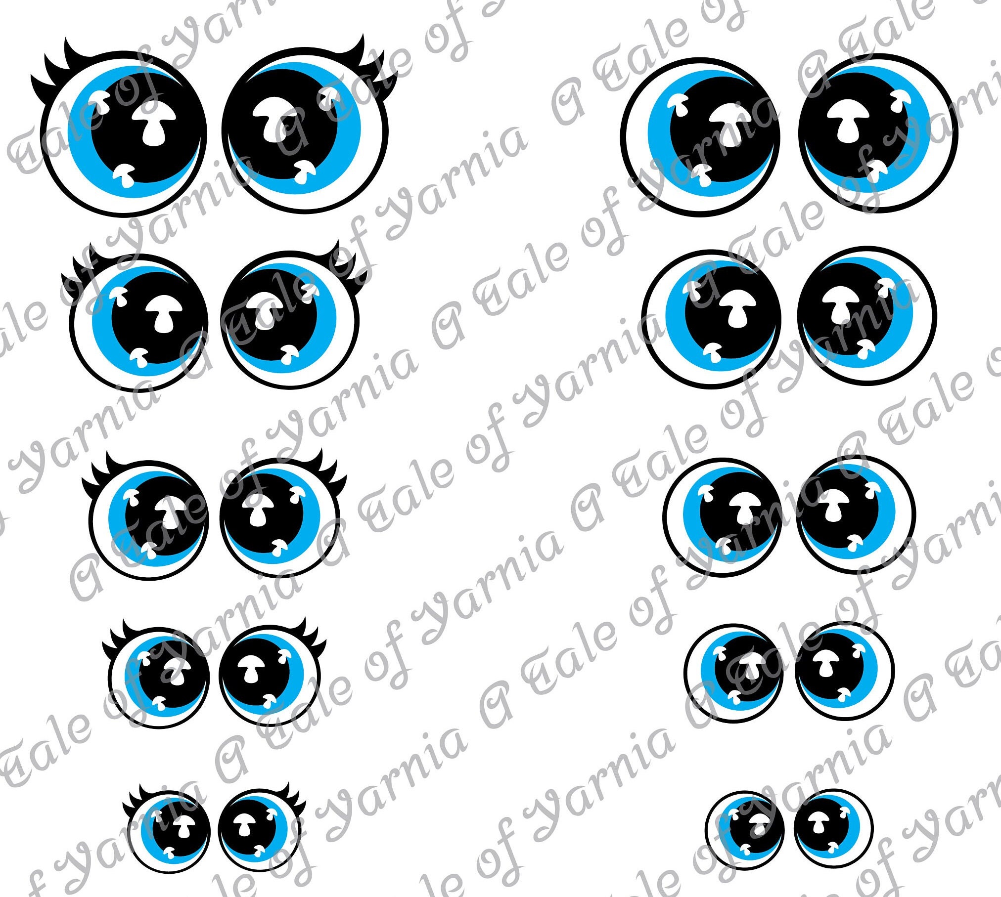 Circular Mushroom Felt Eye Digital File for Cutting Machines and Cricut ...