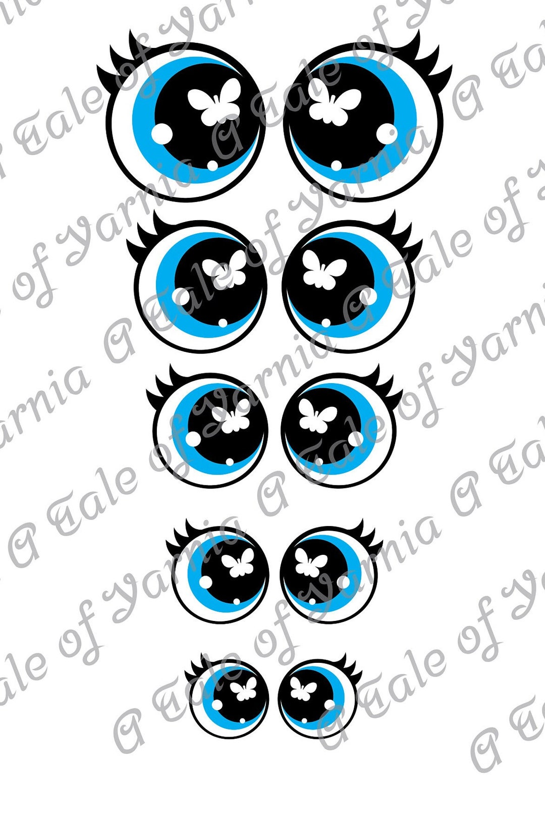 Circle Butterfly Eyes With Eyelashes, Digital File, SVG, Felt Eye ...