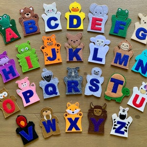 Alphabet Finger Puppet Set - Etsy