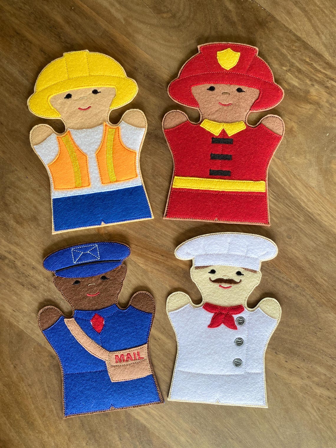 Community Helpers Set of 9 Felt Puppets for Children - Etsy