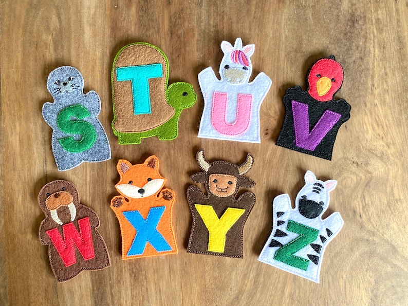 Alphabet Finger Puppet Set - Etsy