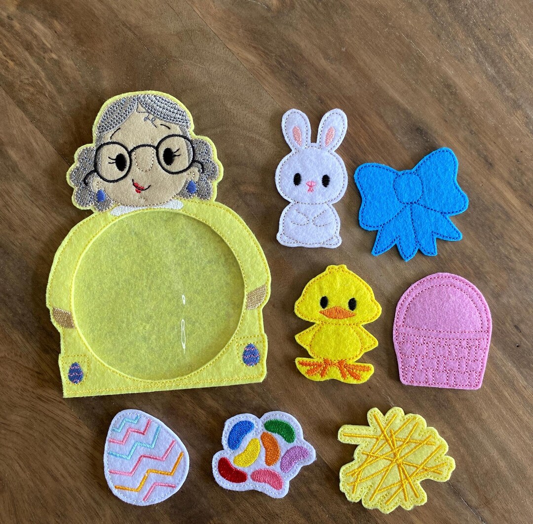 There Was an Old Lady Who Swallowed a Chick Finger Puppet Set - Etsy