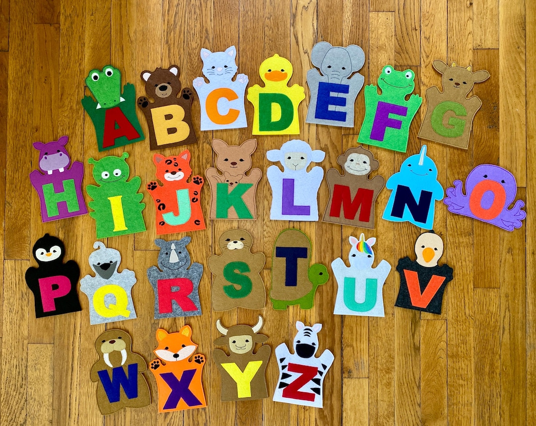 Alphabet Puppet Set for Toddlers and Children - Etsy