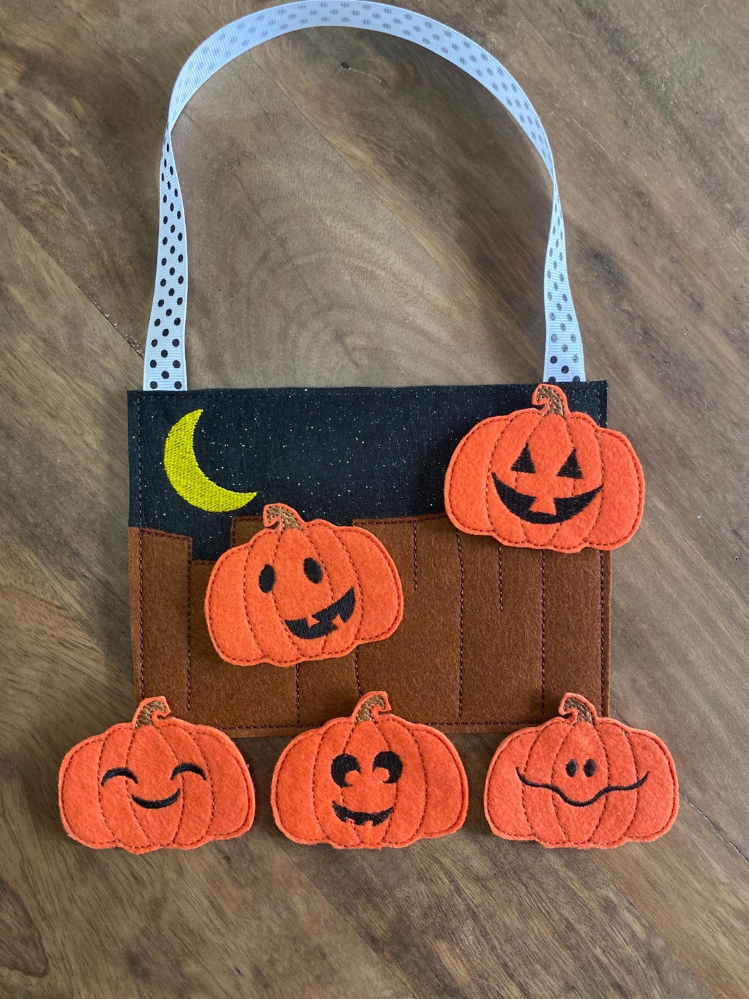 5 Little Pumpkins Finger Puppet Set With Bag - Etsy