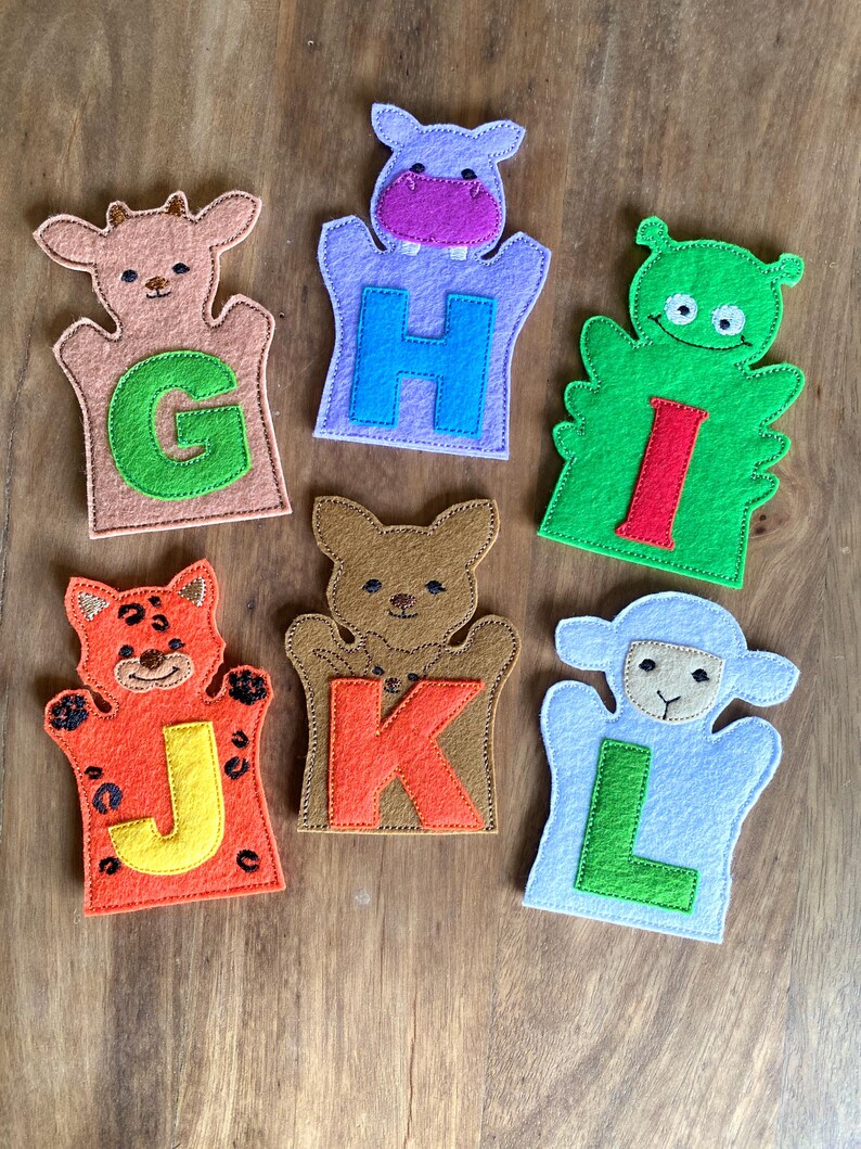 Alphabet Finger Puppet Set - Etsy