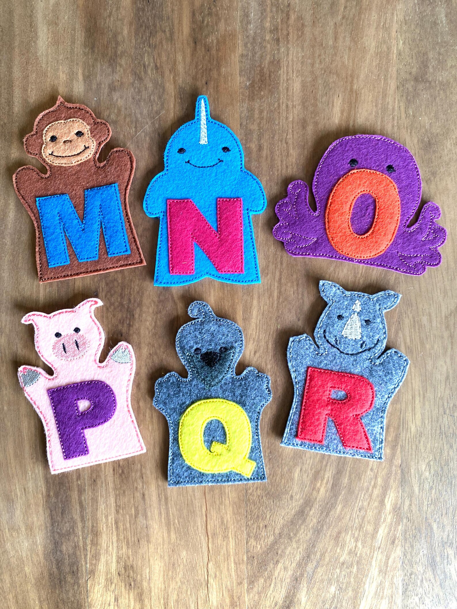 Alphabet Finger Puppet Set - Etsy