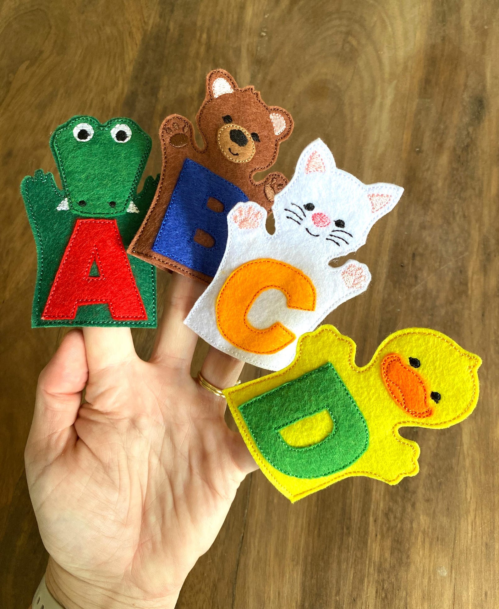Alphabet Finger Puppet Set - Etsy