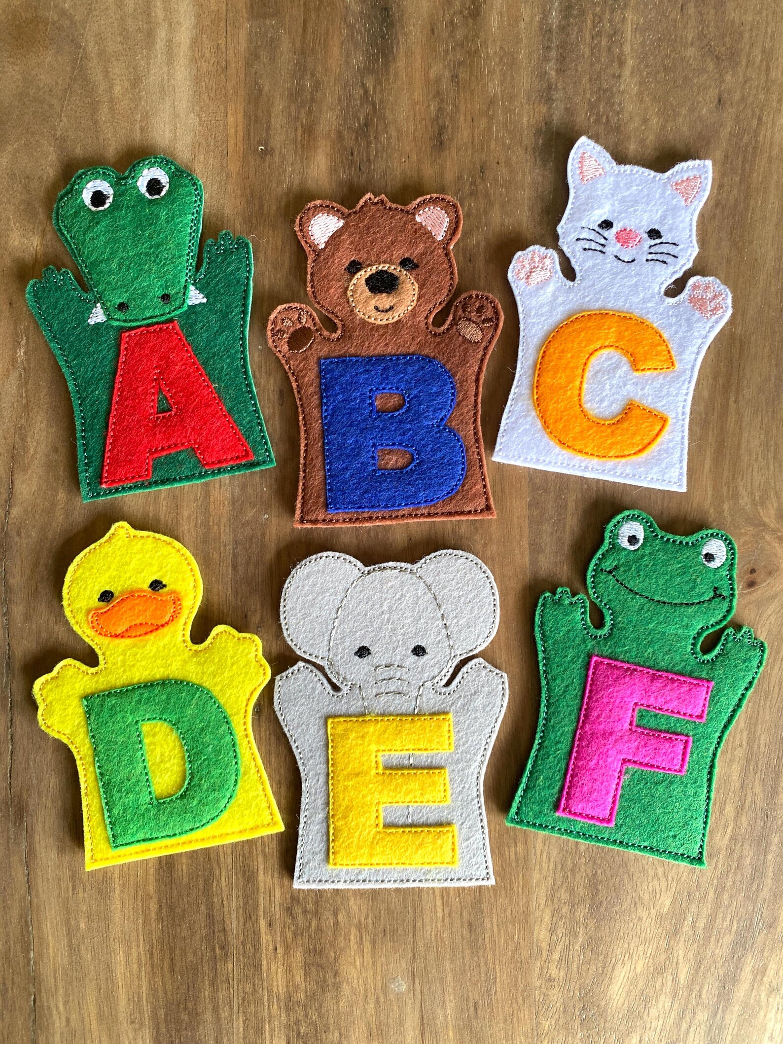 Alphabet Finger Puppet Set - Etsy