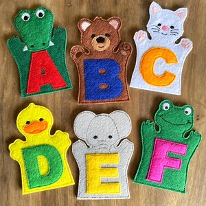 Alphabet Finger Puppet Set - Etsy