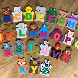 Alphabet Finger Puppet Set - Etsy