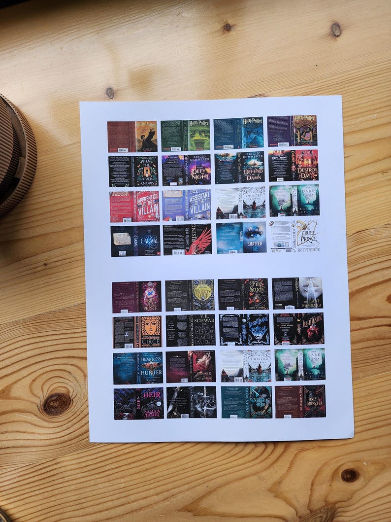 Mini Book Cover Template - Drag and Drop - Etsy