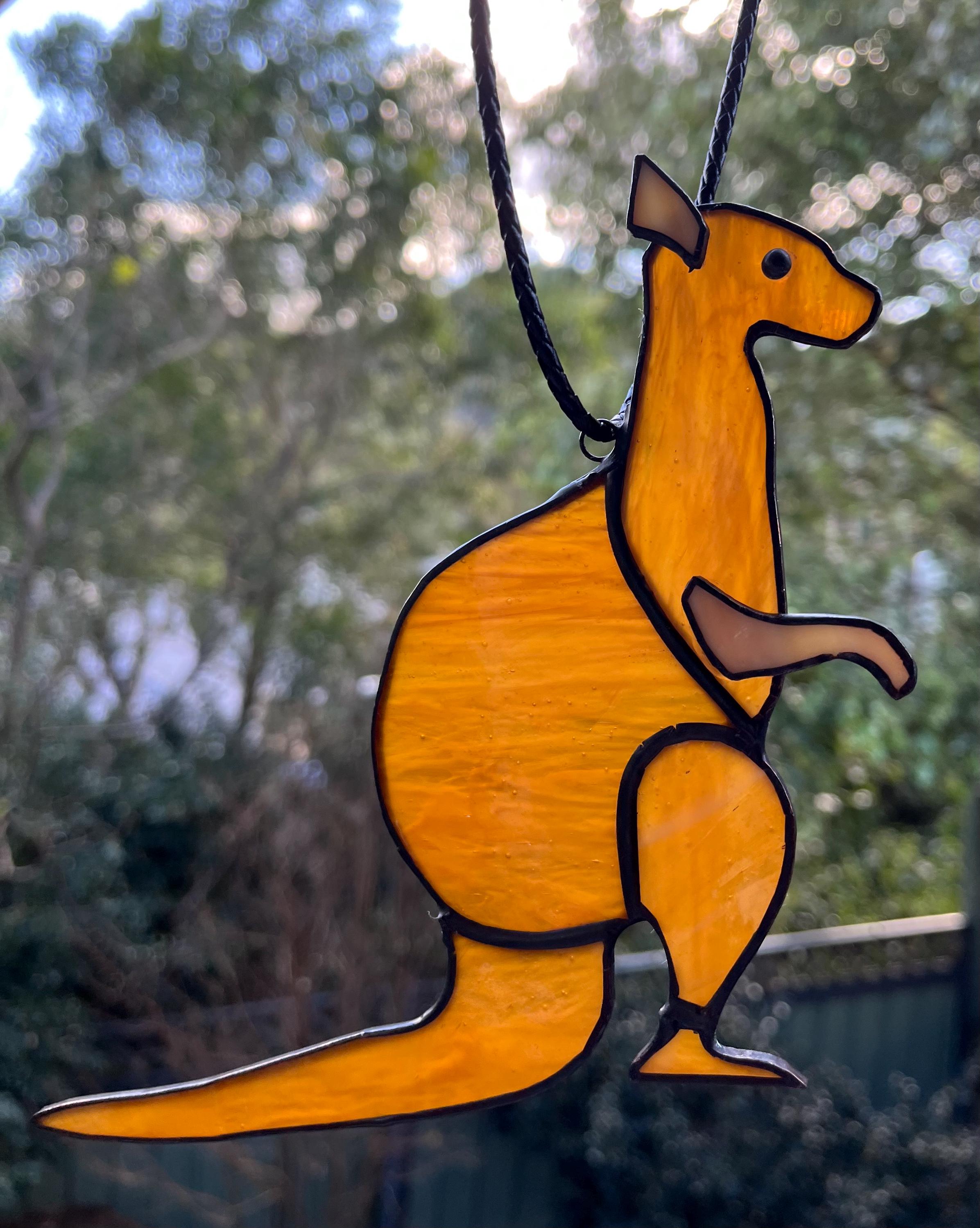 Kangaroo Stained Glass * Digital Download: Hobby License * Pattern ...