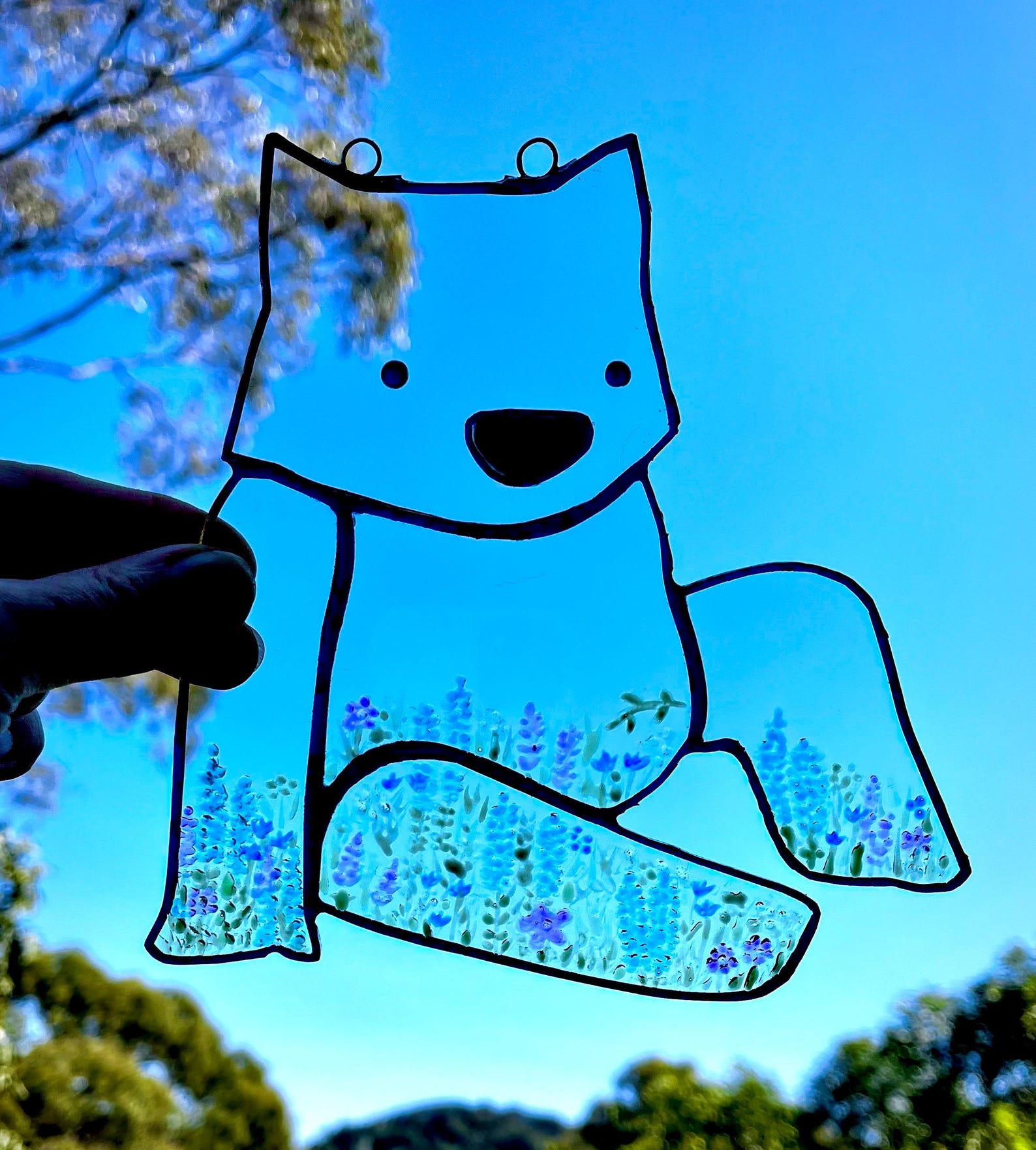 Wombat Stained Glass * Sun Catcher Window Hanging * Marsupial Glass ...