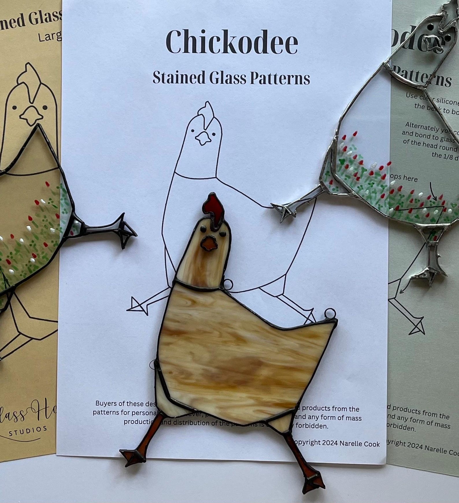 Chicken Stained Glass * Digital Download: Hobby License * Pattern ...