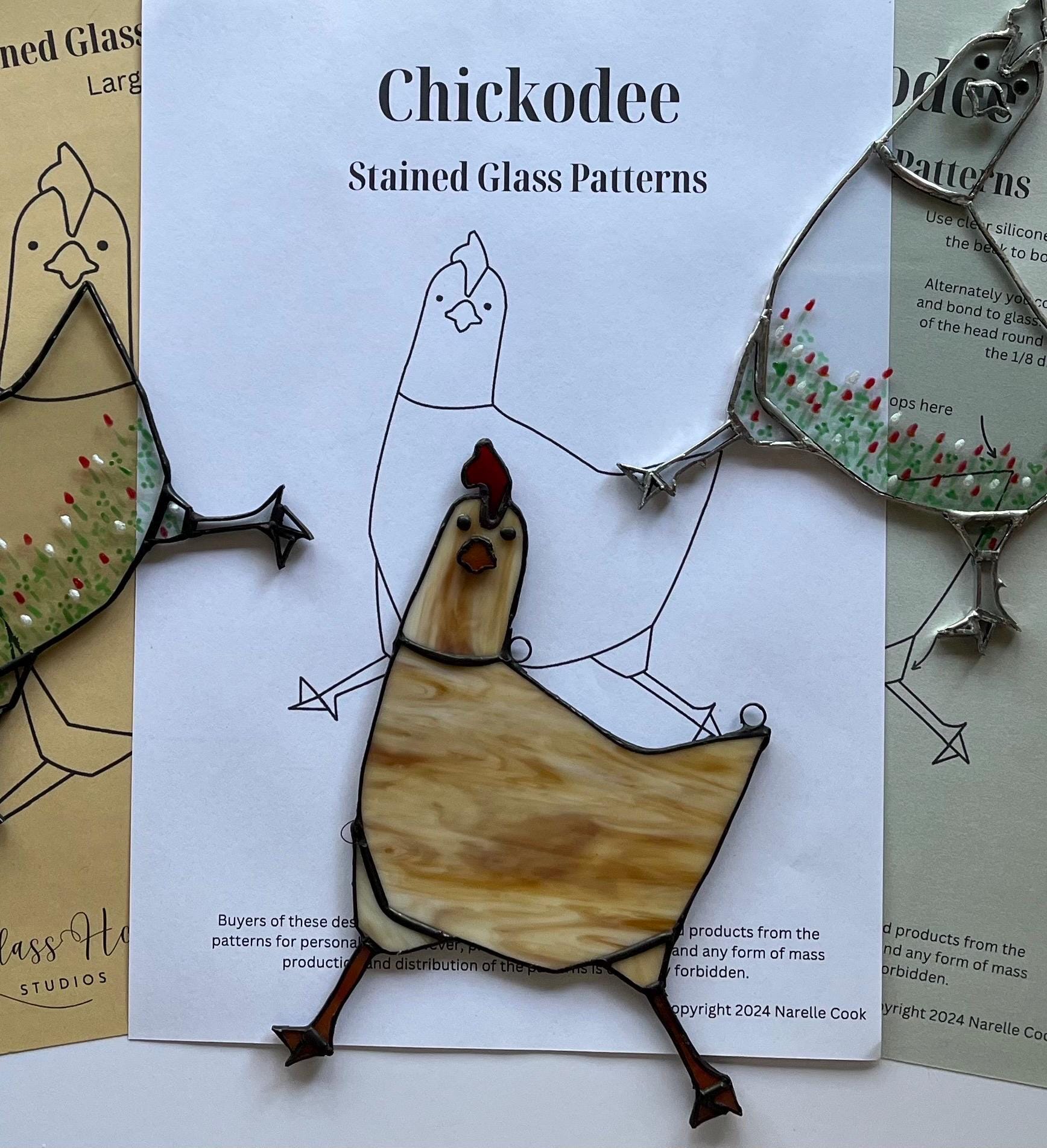 Chicken Stained Glass * Digital Download: Hobby License * Pattern ...