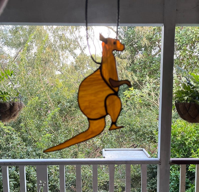 Kangaroo Stained Glass * Digital Download: Hobby License * Pattern ...