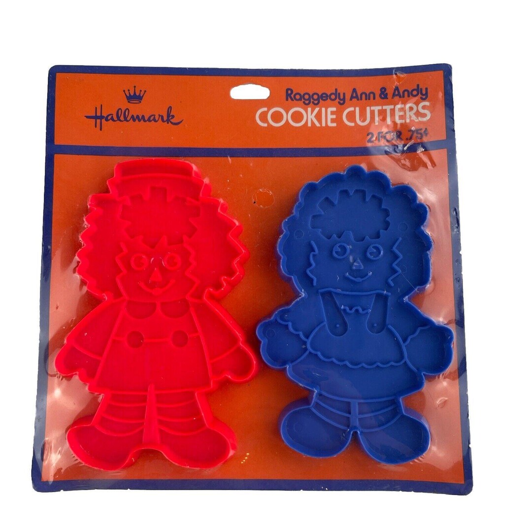 Vintage Raggedy Ann & Andy Hallmark Cookie Cutters 4" NEW Old Stock USA ...