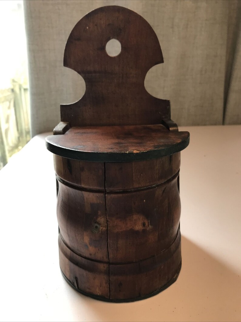 Antique Wooden Salt Box Farmhouse. Bench Top. Lidded - Etsy