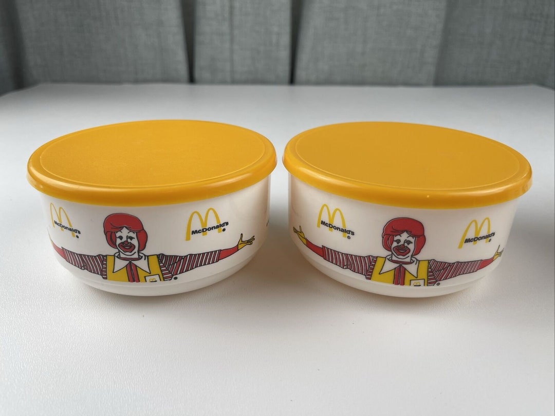 Two 2 Mcdonald's Vintage 1983 Ronald Mcdonald Bowls With Lid ...