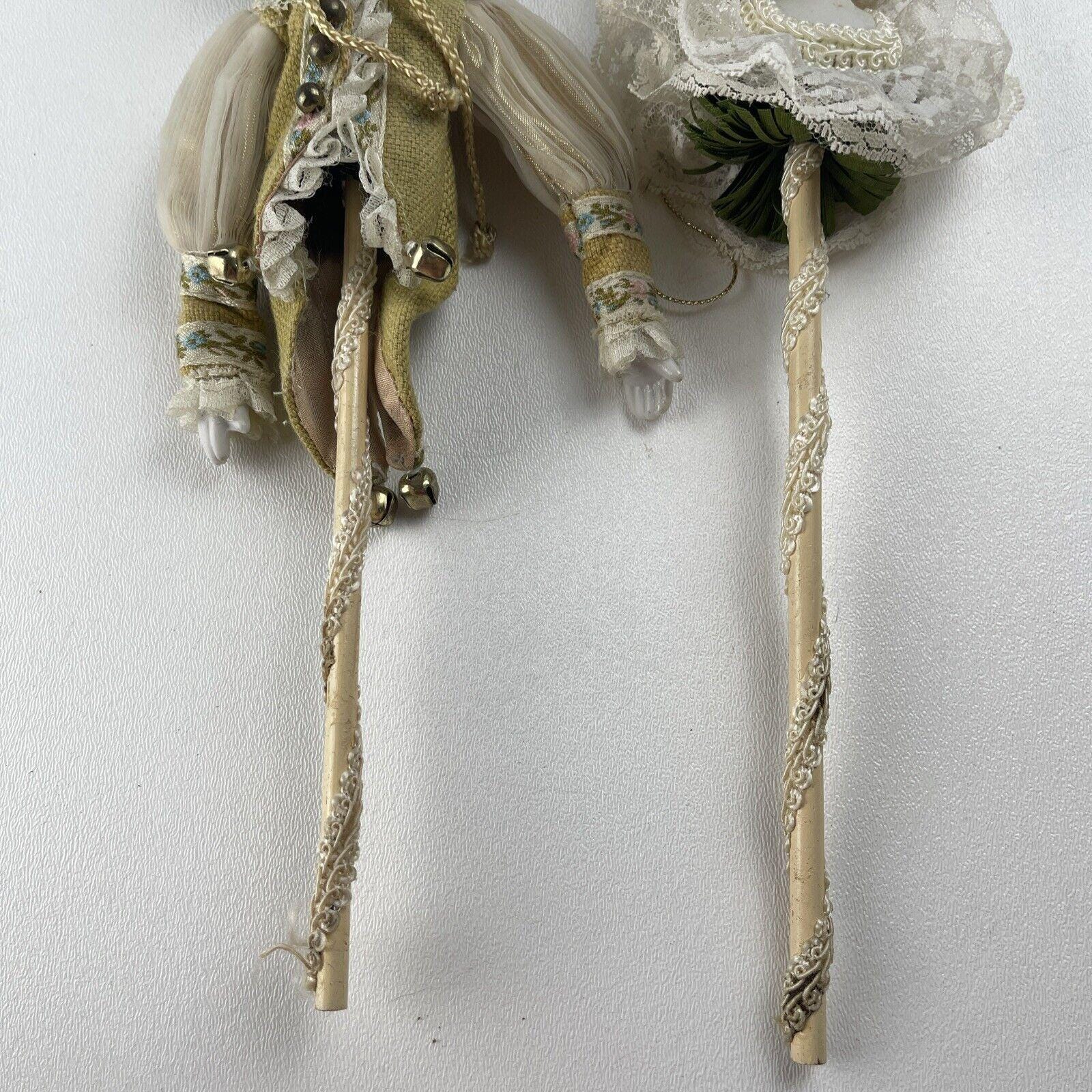 Set/2 Vintage Victorian Lady Busts on Stick LOUIS NICHOLE Ornament 1983 ...