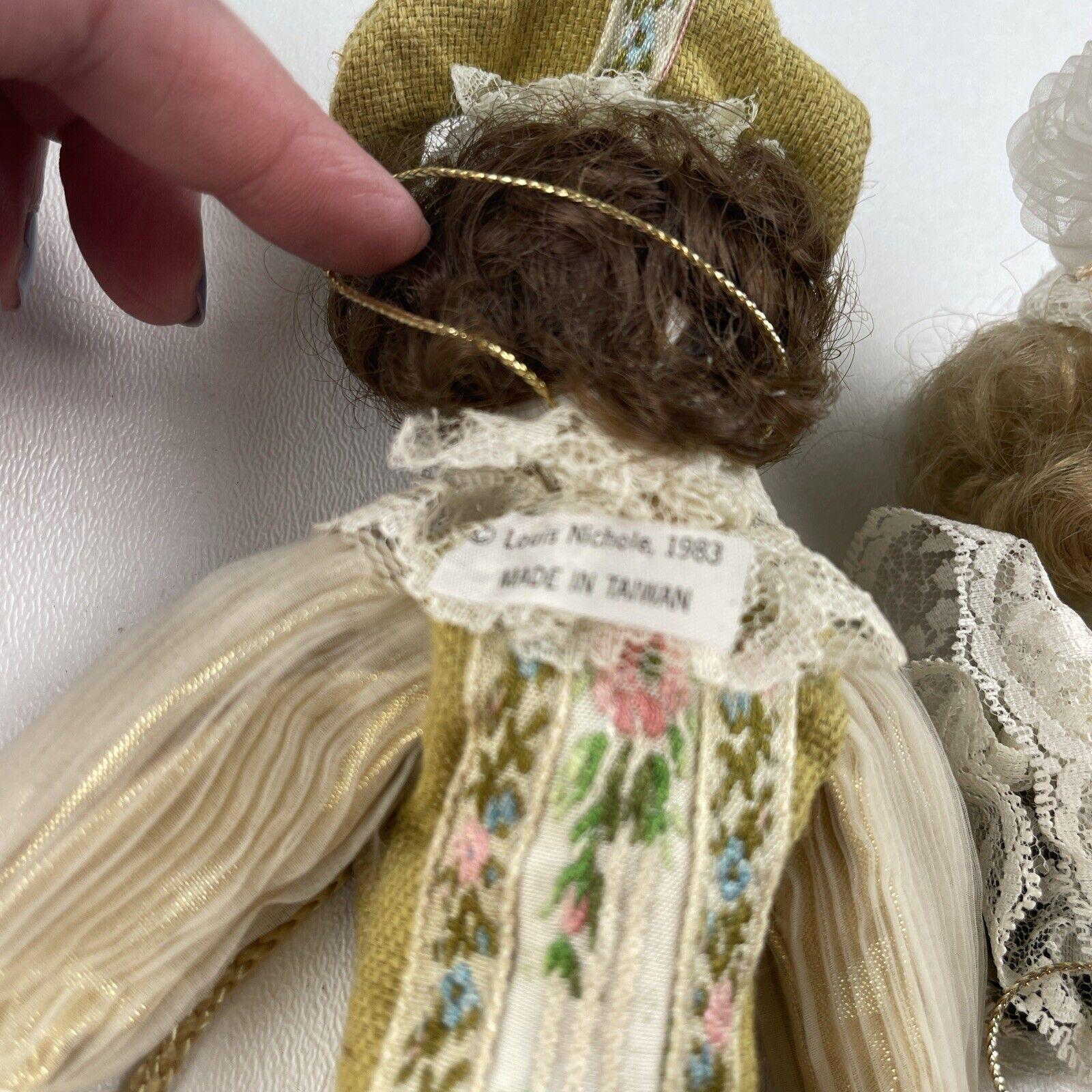 Set/2 Vintage Victorian Lady Busts on Stick LOUIS NICHOLE Ornament 1983 ...