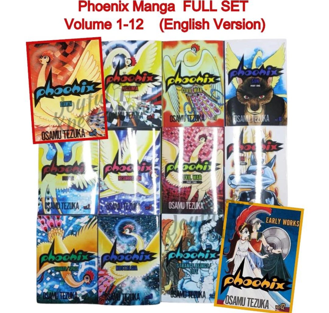 Phoenix Manga Complete Set by Osamu Tezuka, Vol 1-12 (english Version ...
