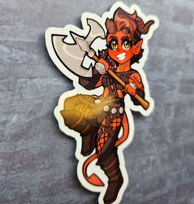 Chibi Karlach Waterproof Sticker - Etsy
