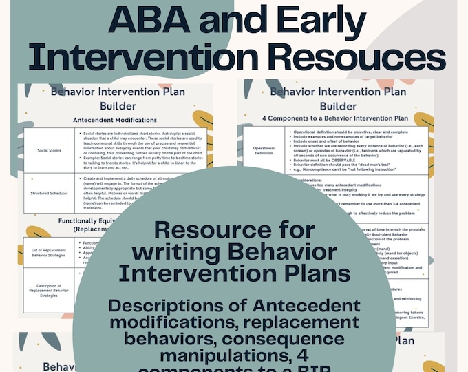Behavior Intervention Plan | BIP at a Glance | Digital Download ...