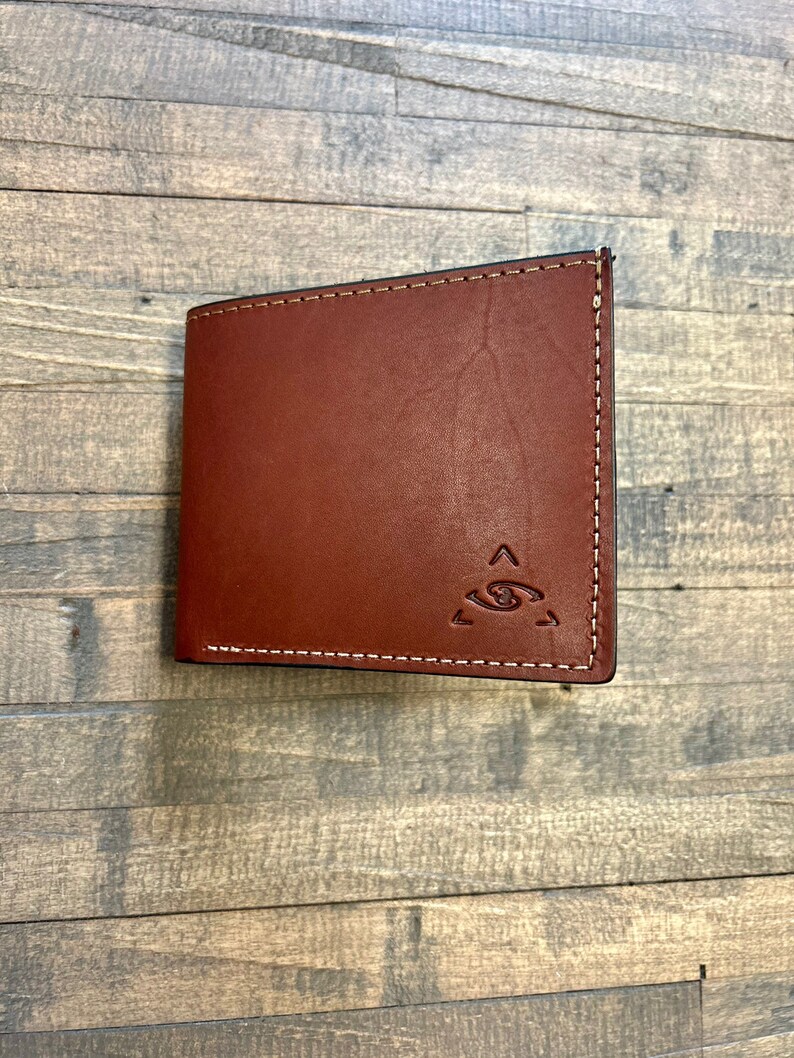 Full-grain Leather Bifold Wallet Leather Accessory Card Holder Wallet ...