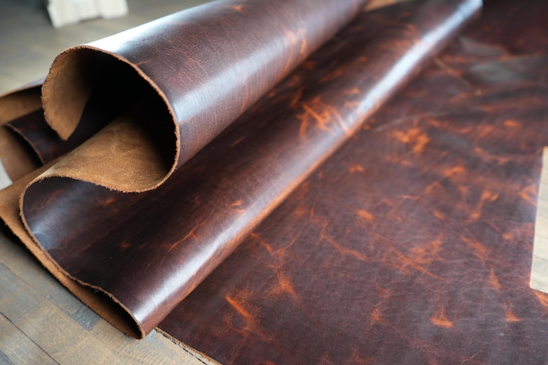 Full Grain Bison Leather USA Made Leather Panels Bison Leather Hides ...