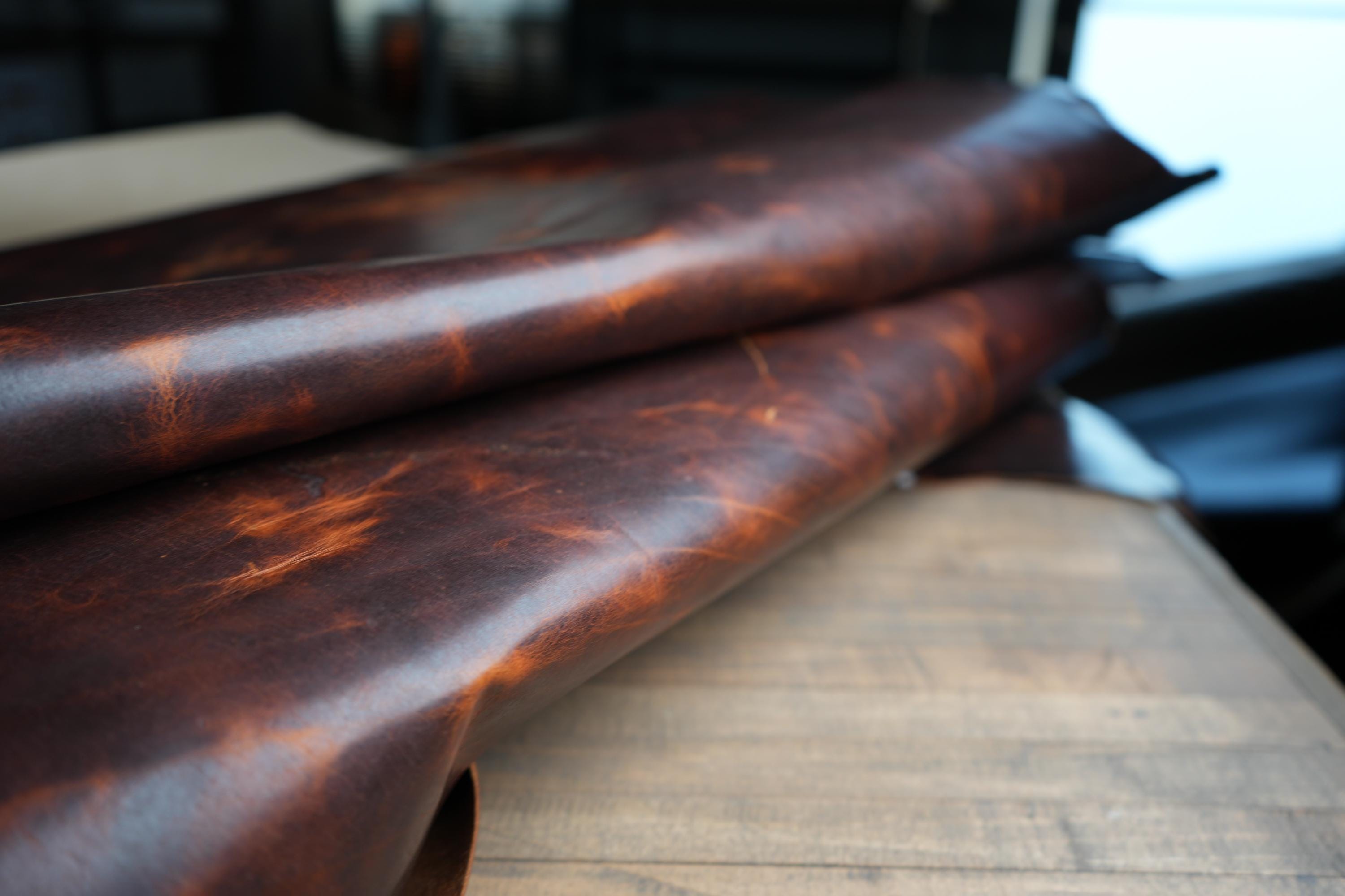 Full Grain Bison Leather USA Made Leather Panels Bison Leather Hides ...