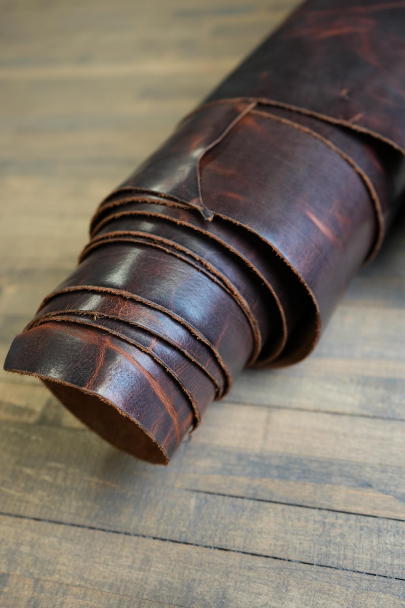 Full Grain Bison Leather USA Made Leather Panels Bison Leather Hides ...