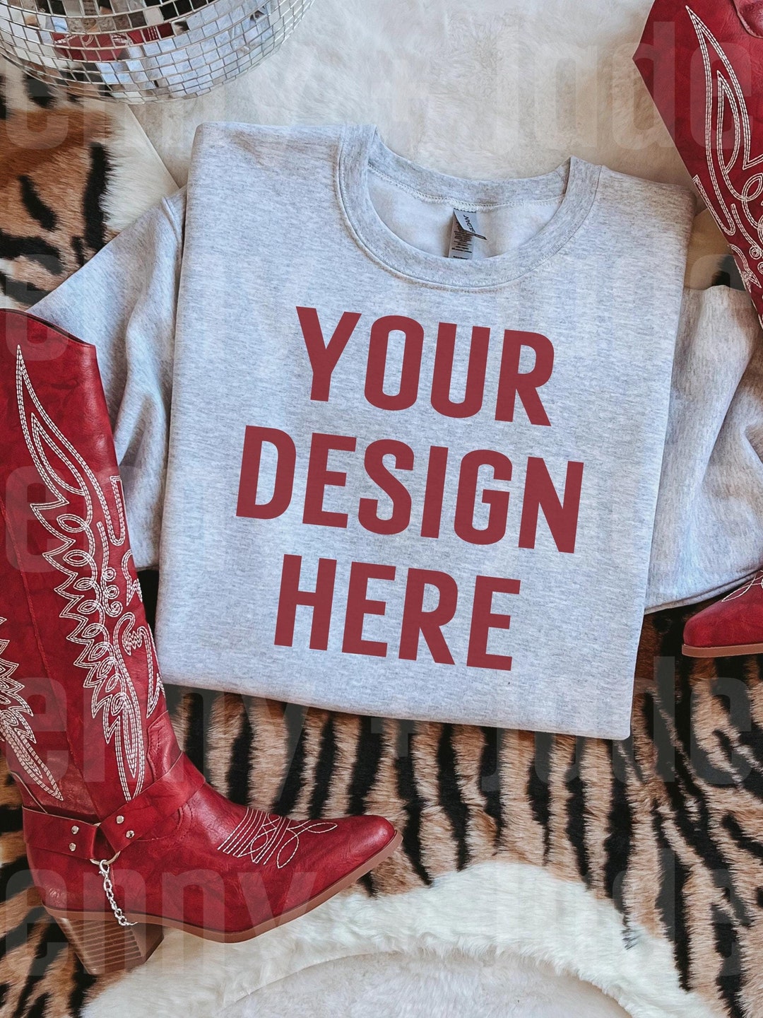 Ash Grey Gildan 18000 Sweatshirt Mockup Western Mock up Ash Gray ...