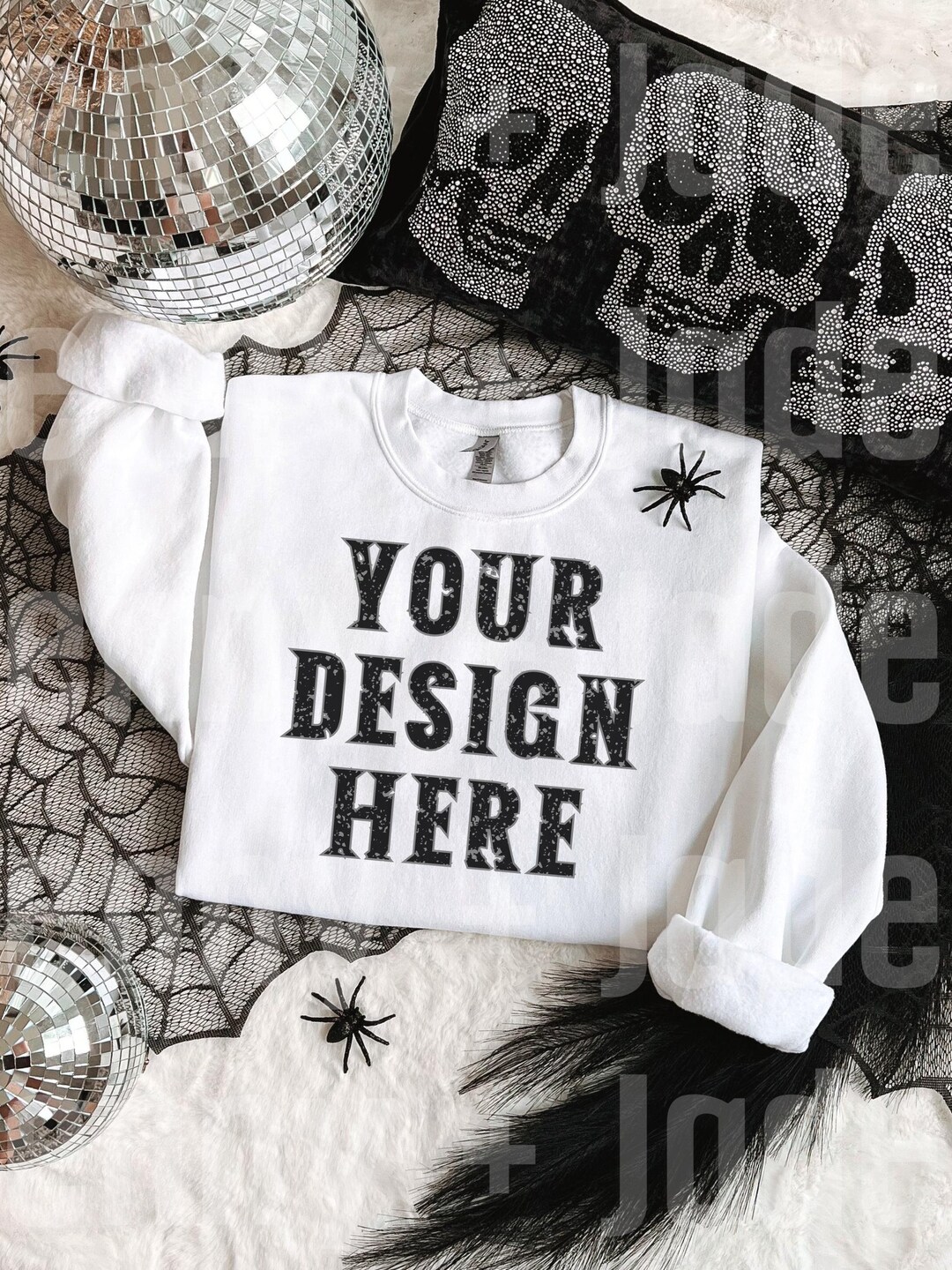 Gildan 18000 Crewneck Mock up Halloween Sweatshirt Mockup Dark Academia ...