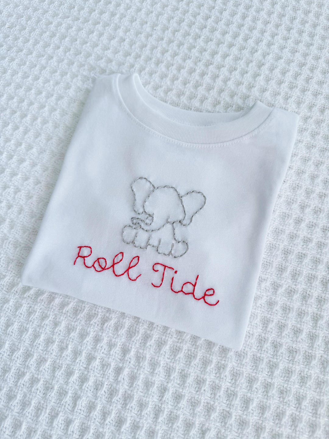 Baby/toddler Hand Embroidered Roll Tide Alabama Crimson Tide Shirt - Etsy