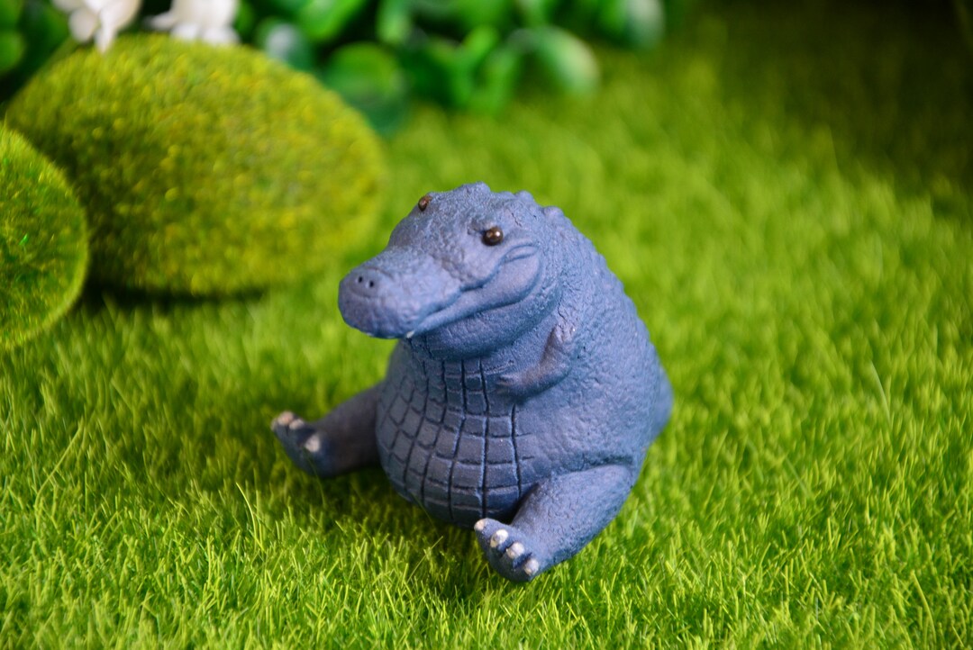 Ceramic Crocodile Tea Pet Cute Crocodile Doll for Tea Lovers Chubby ...