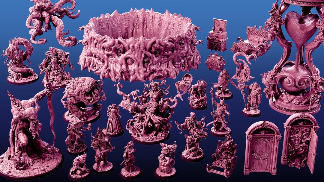 Living Nightmares STL Bundle: D&D Aberration and Horror Miniatures ...