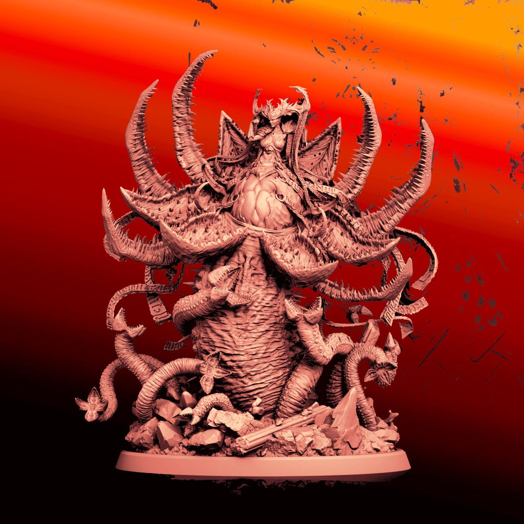 Queen of Sandworms STL Bundle - Villainous Bundle - D&D - Sandworm ...