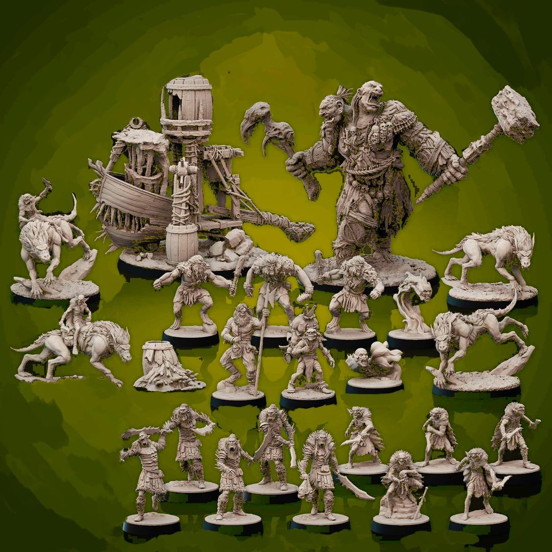 Goblin Raiders STL Bundle: D&D Hobgoblin and Bugbears Miniatures ...