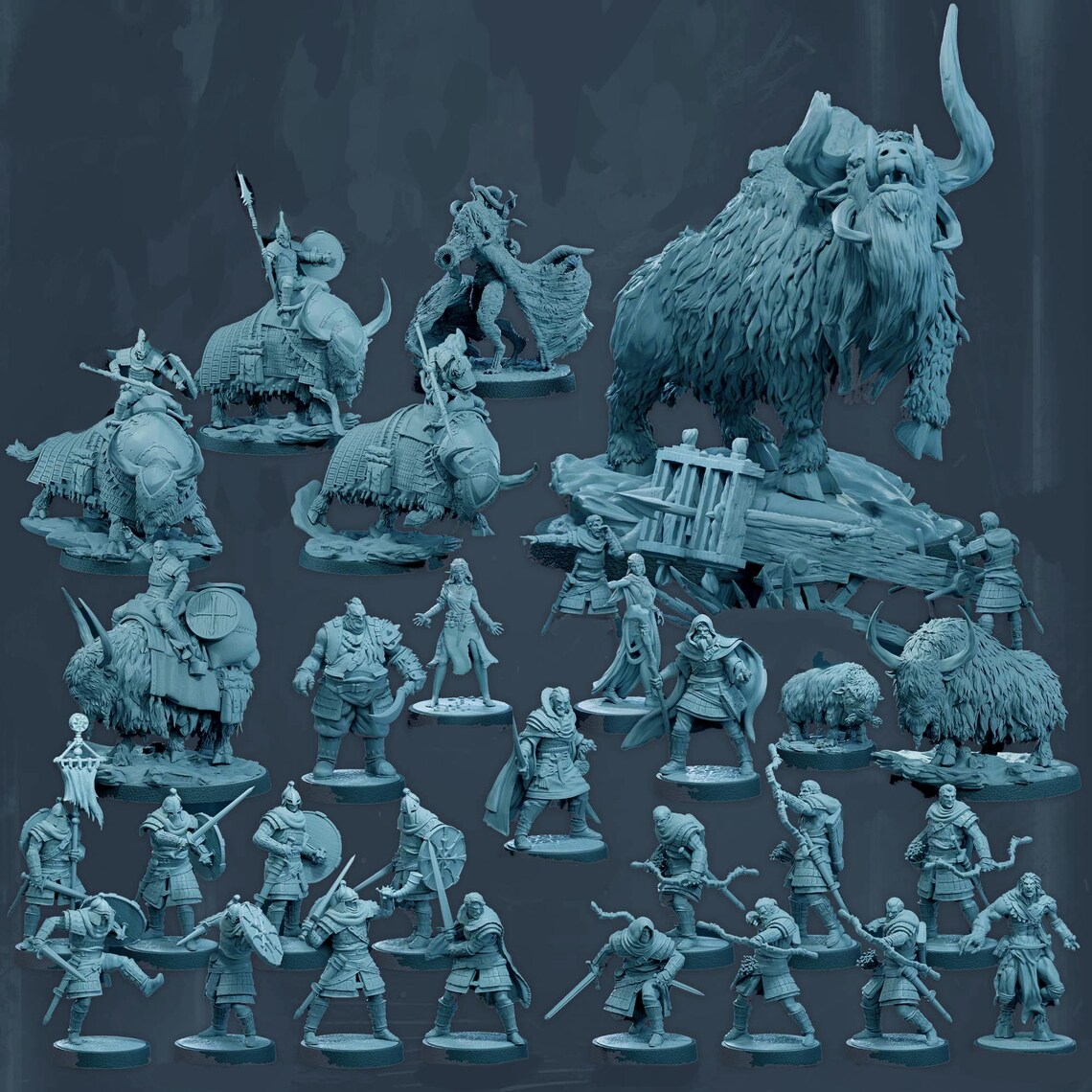 Nomadic Northerners STL Bundle: D&D Viking Barbarian Miniatures ...