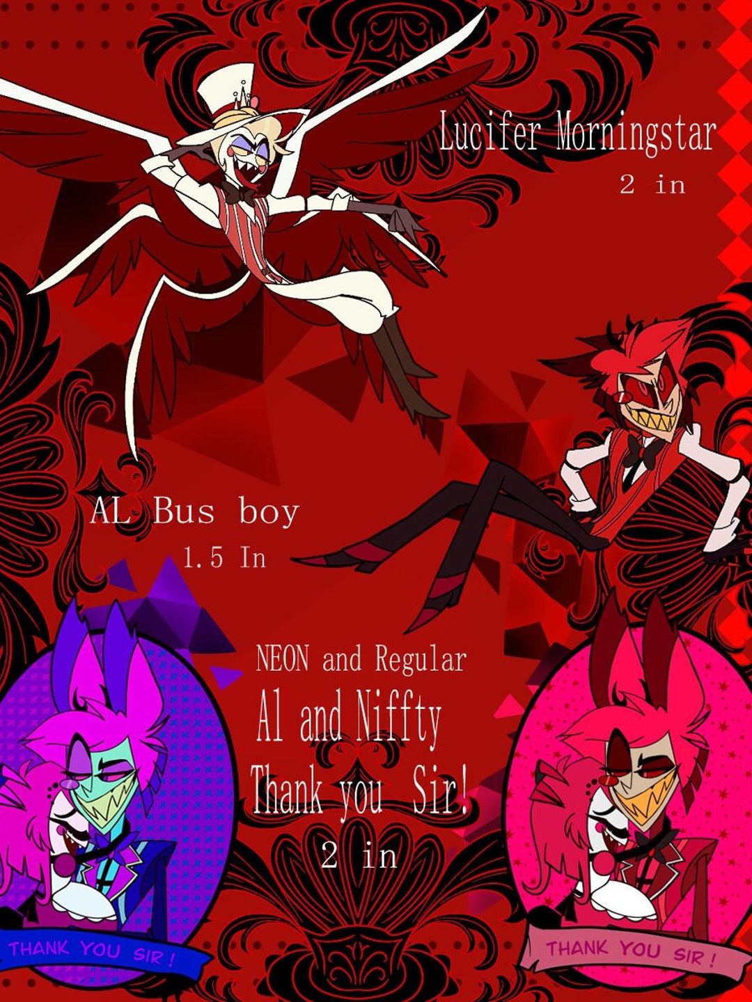 Hazbin Hotel Fan Made Pins - Etsy