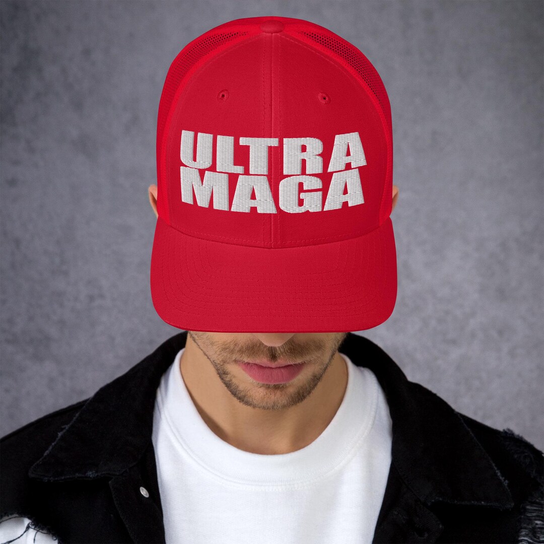 ULTRA MAGA Embroidered Trucker Cap - Etsy