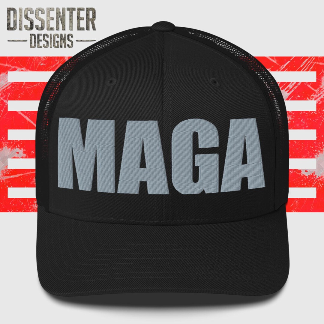 DARK MAGA Embroidered Retro Trucker Hat - Men & Women's Patriotic ...